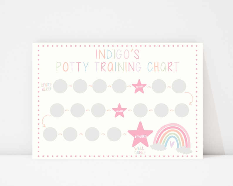 Toilet Training Chart Toilet Training Potty Training | Etsy