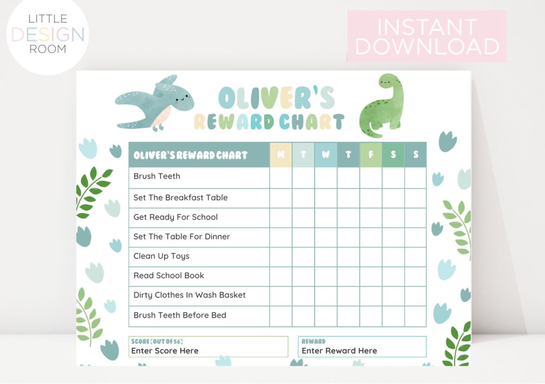 DIGITAL Download Sticker Chart | Reward Chart | Kids Reward Chart ...