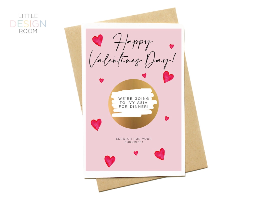 Valentines Scratch Card Scratch Card Surprise Gift Surprise Scratch ...