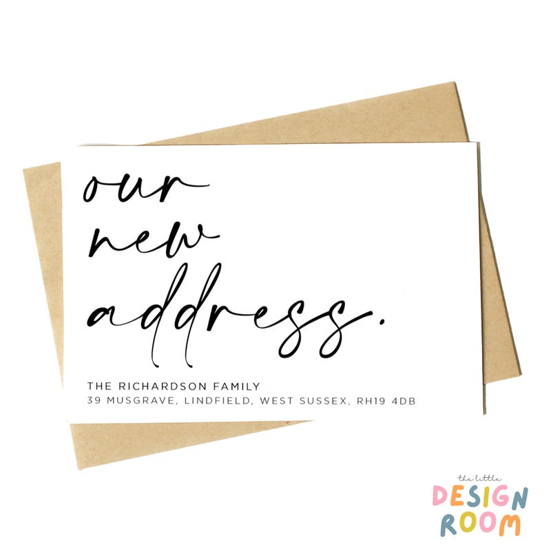 New Address Card - Etsy