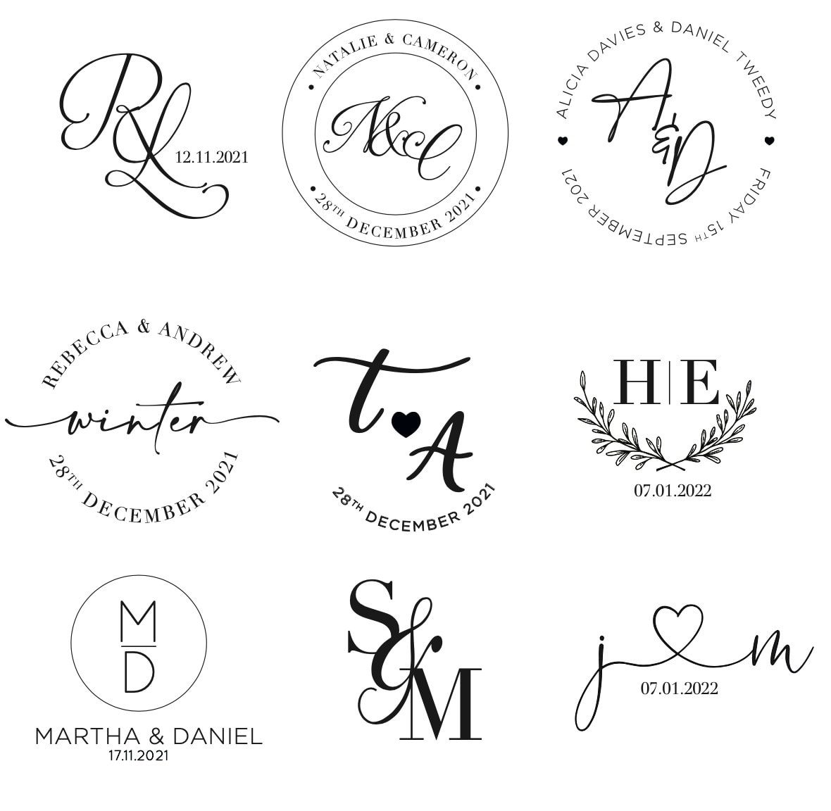 Wedding Monogram Ideas