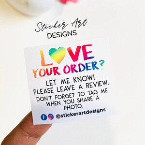 Leave a Review Stickers, Thank You Business Stickers, Thank You ...