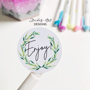 30 Enjoy Stickers Wedding Stickers Business Stickers - Etsy