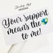 36 Your Support Means The World to me Thank You Stickers | Etsy