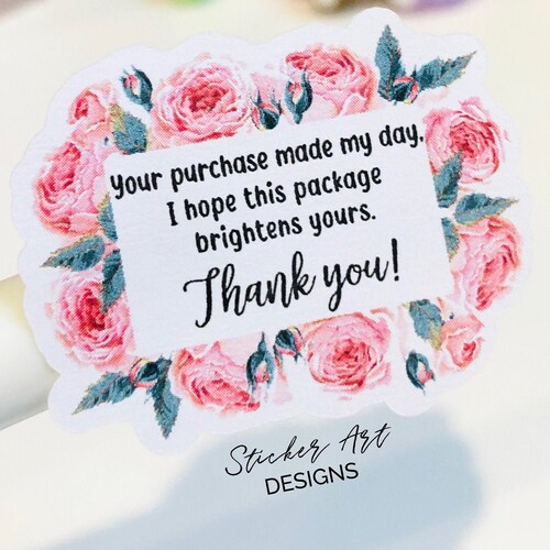 35 Thank You Stickers Happy Mail Labels Packaging Stickers - Etsy