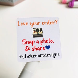 30 Social Media Stickers, Snap & Share Stickers, Thank You Business ...