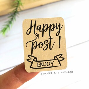 HAPPY POST Stickers, Happy Mail Stickers, Small Business Packaging ...