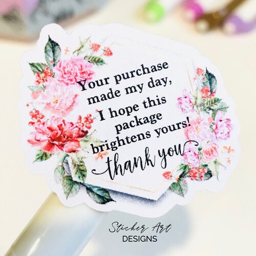 35 Thank You Stickers Happy Mail Labels Packaging Stickers | Etsy
