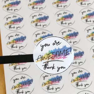 30 You Are Awesome Stickers, Packaging Stickers, Small Business ...