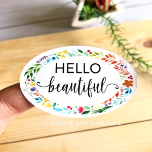 Hello Beautiful Stickers, Motivational Stickers, Inspirational Stickers ...