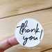 30 Thank You Stickers, Clear Stickers, Packaging Stickers, Glossy ...