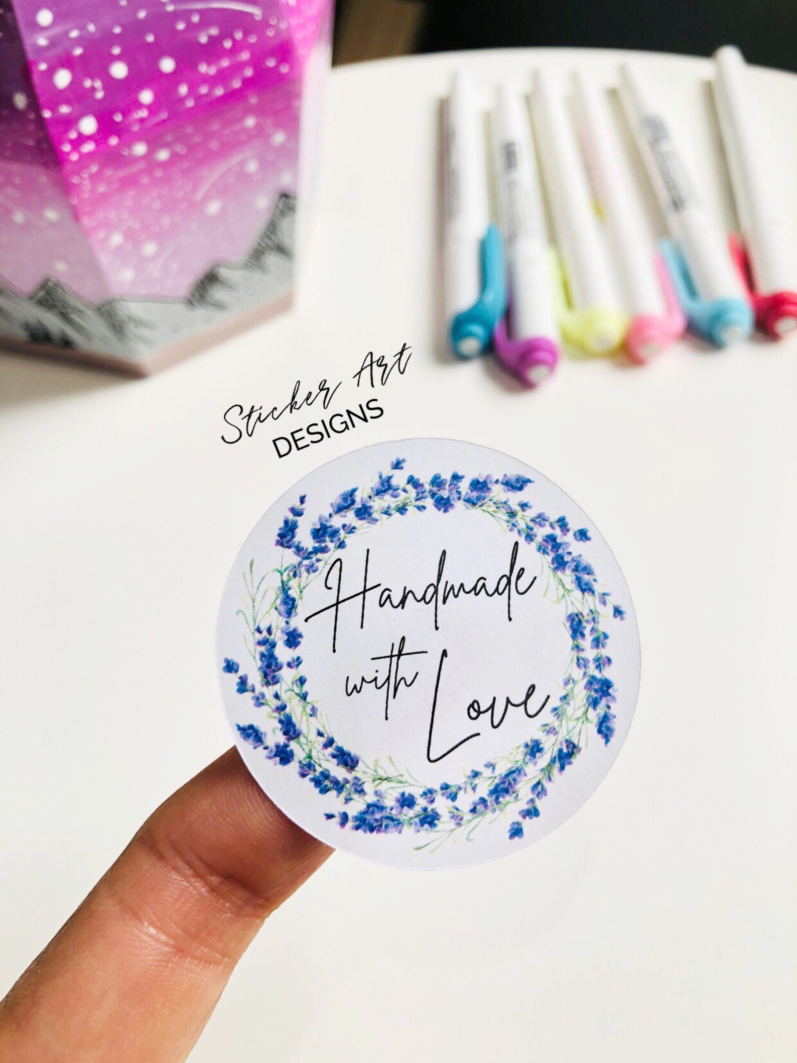 30 Handmade With Love Stickers Happy Mail Sticker Small - Etsy