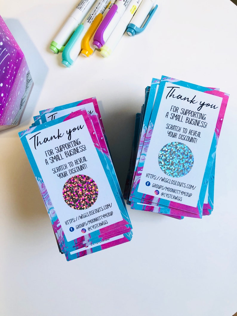 Small Business Scratch off Cards Packaging Supplies Thank - Etsy