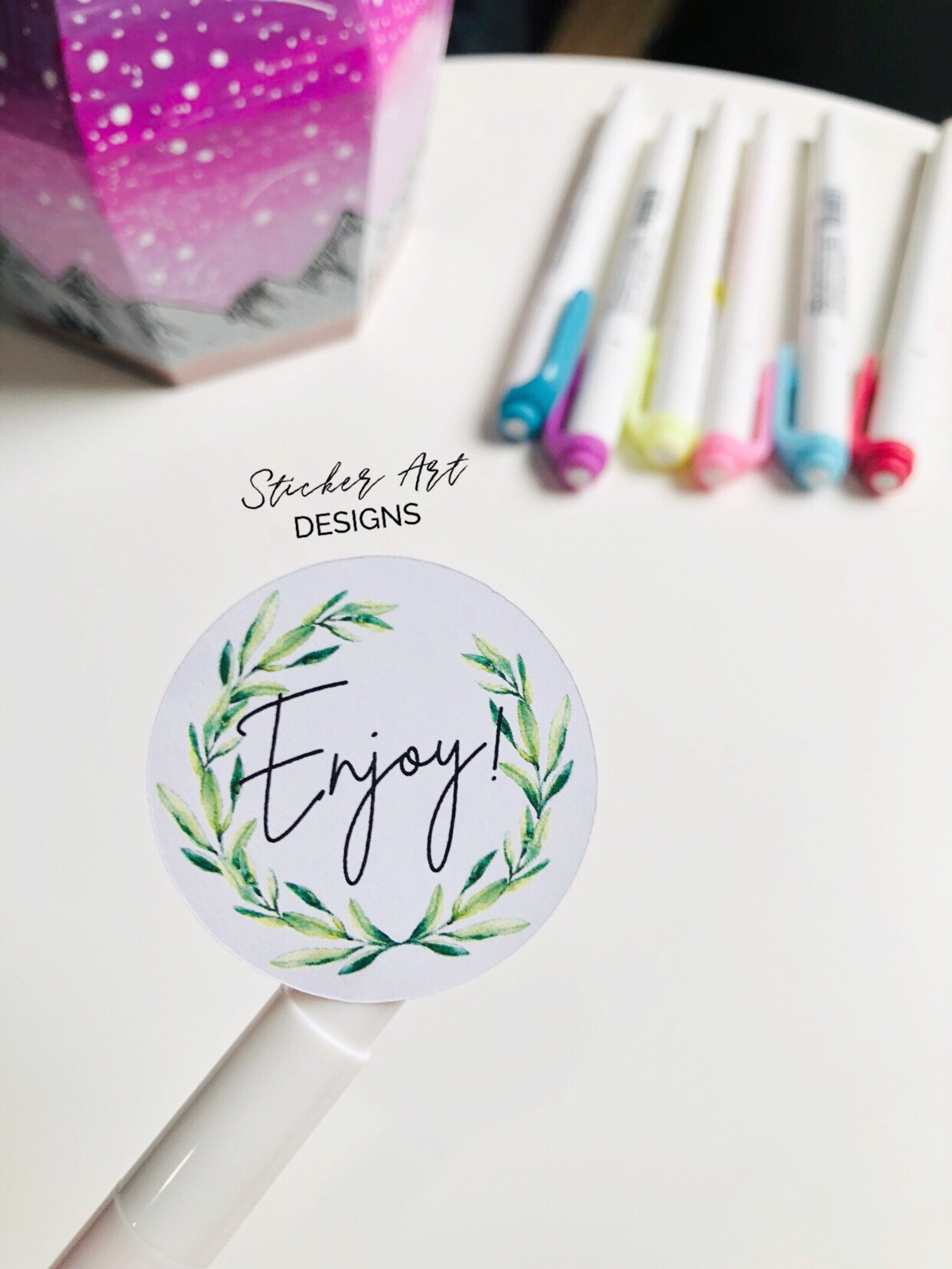 30 Enjoy Stickers Wedding Stickers Business Stickers | Etsy