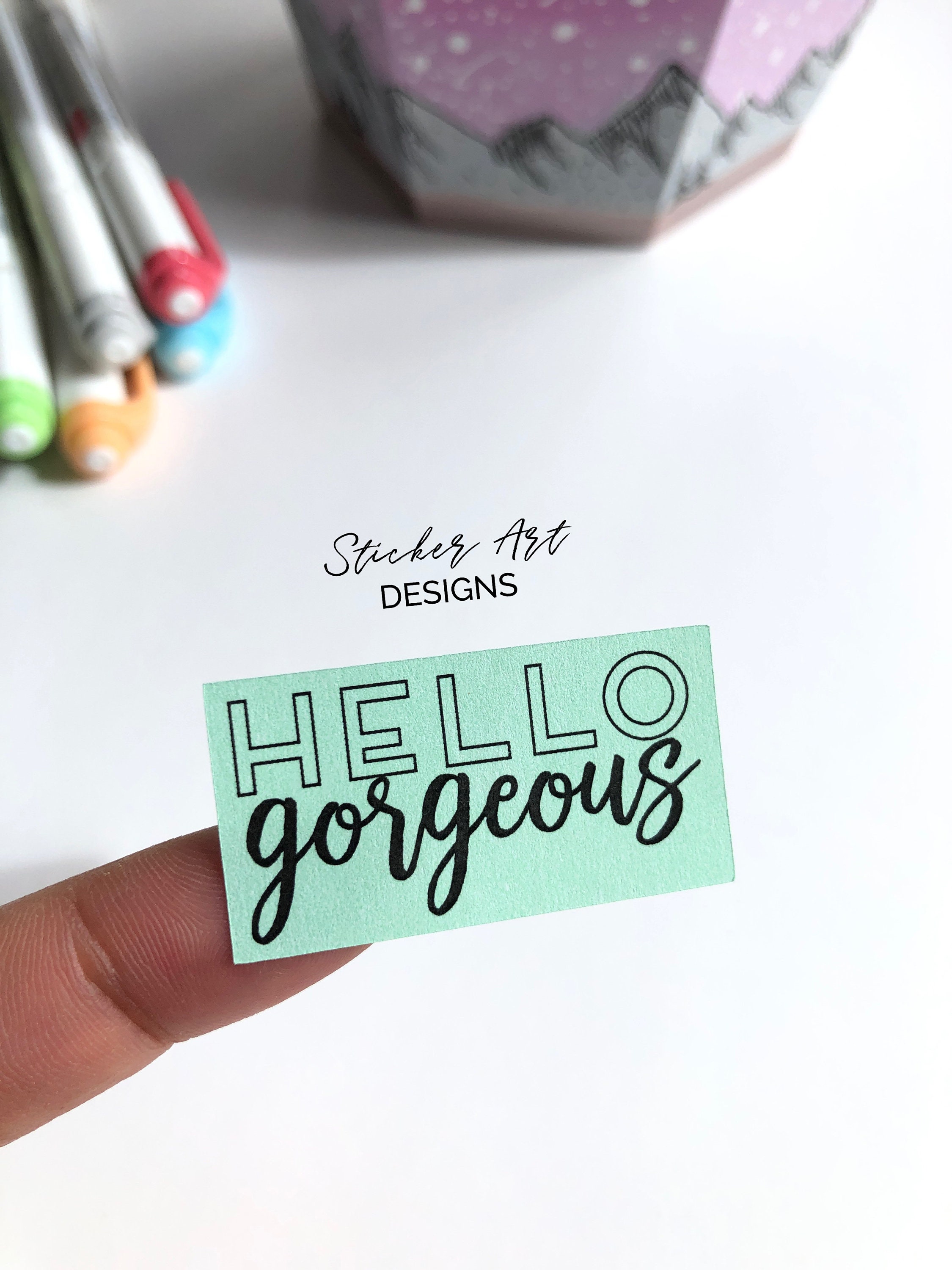 Hello Gorgeous Stickers Small Business Stickers Business | Etsy