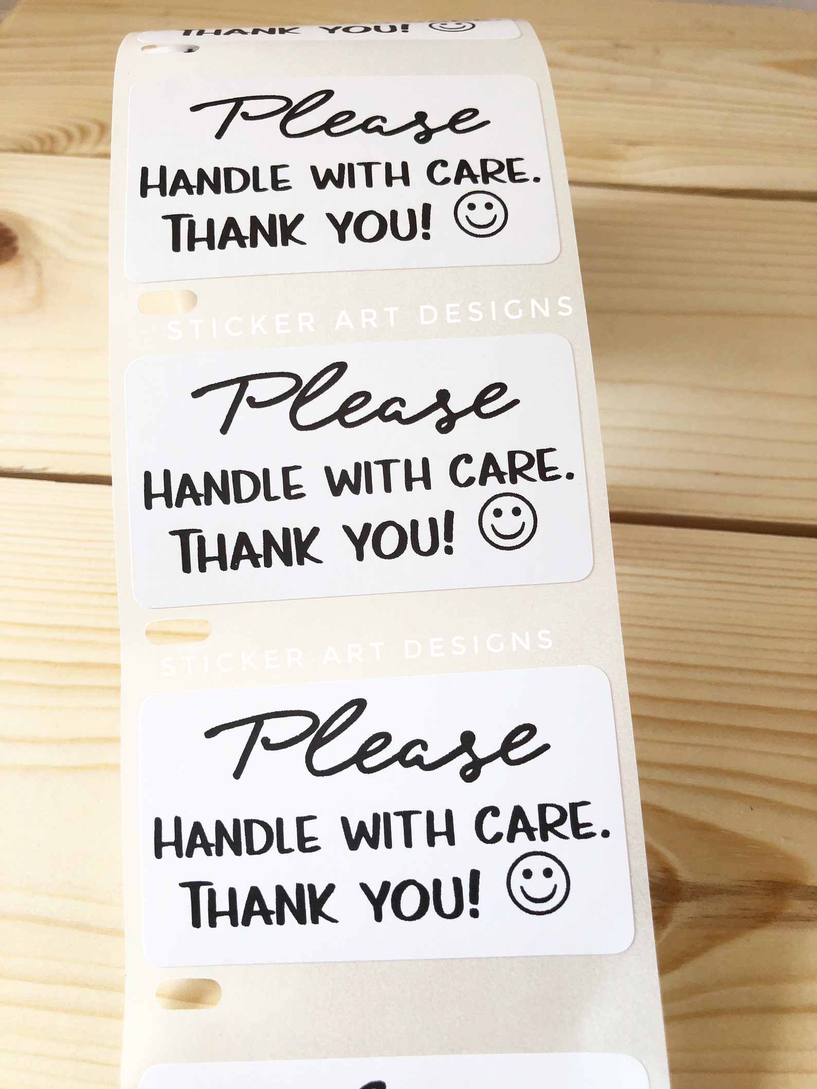 Please HANDLE WITH CARE Stickers Thank You Stickers | Etsy