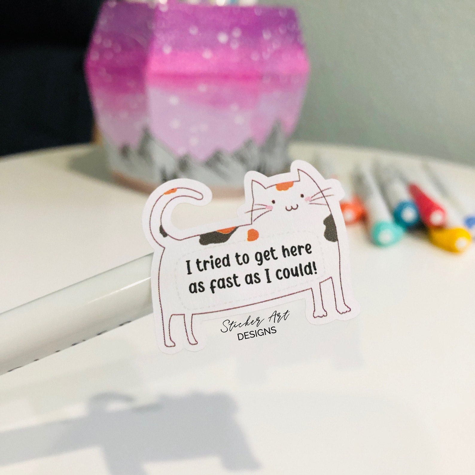 35 Happy Mail Sticker Packaging Label Funny Cat Labels - Etsy