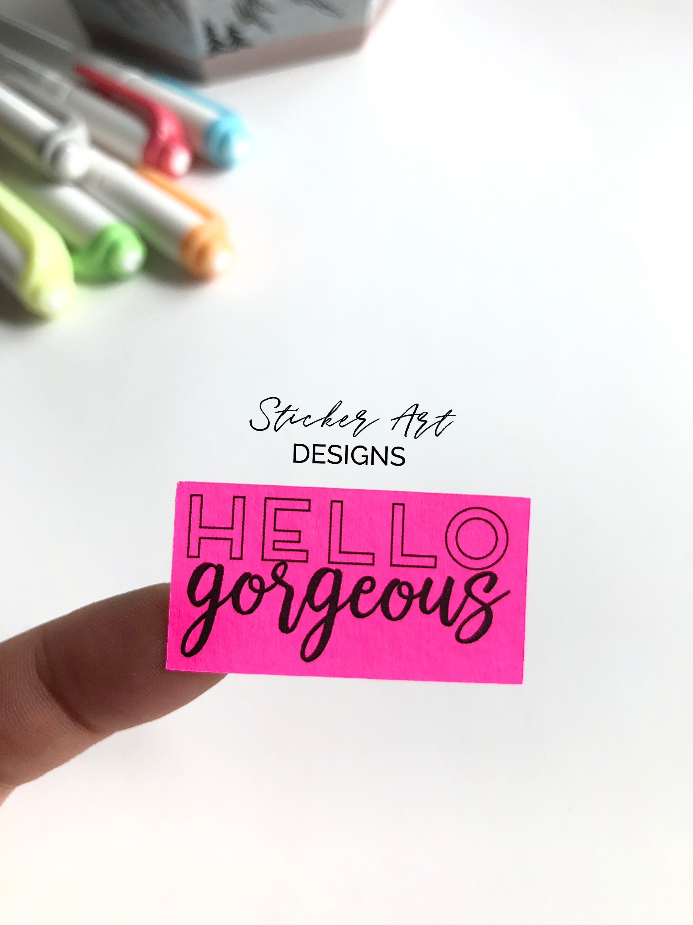 Hello Gorgeous Stickers Small Business Stickers Business | Etsy