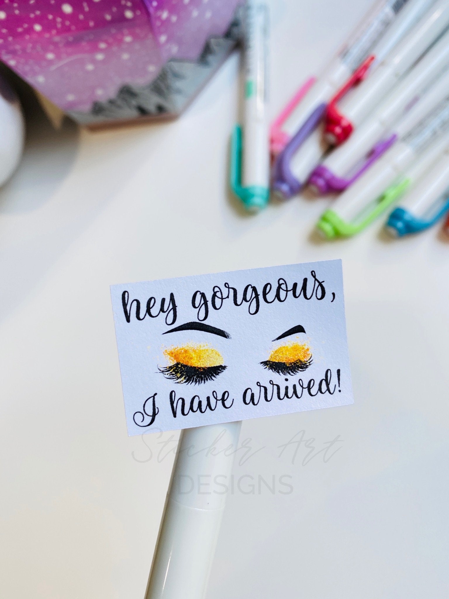 40 Hello Gorgeous Stickers Happy Mail Stickers Lashes Brows | Etsy