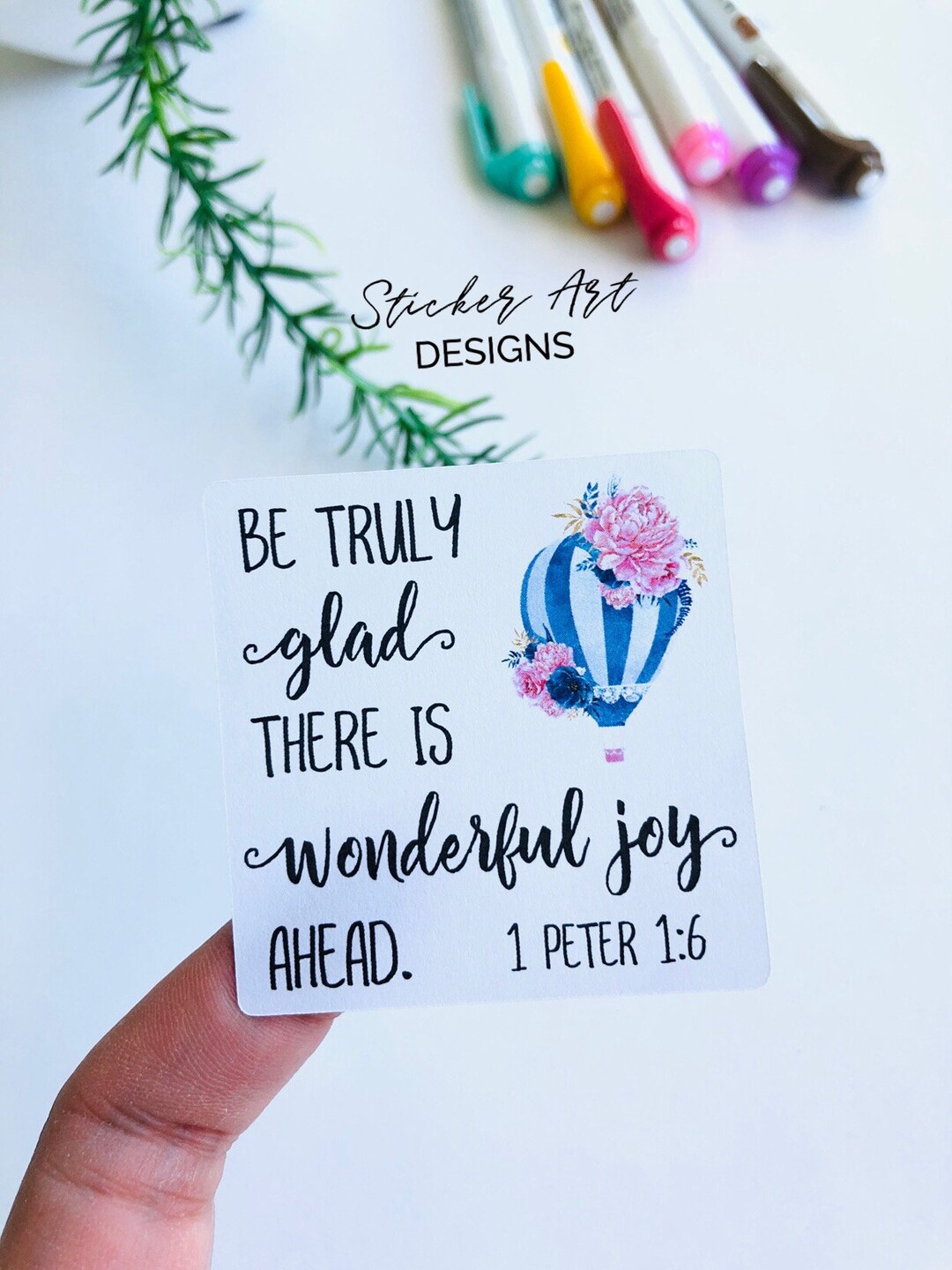 Be Truly Glad There is Wonderful Joy Ahead Stickers, Scriptures ...