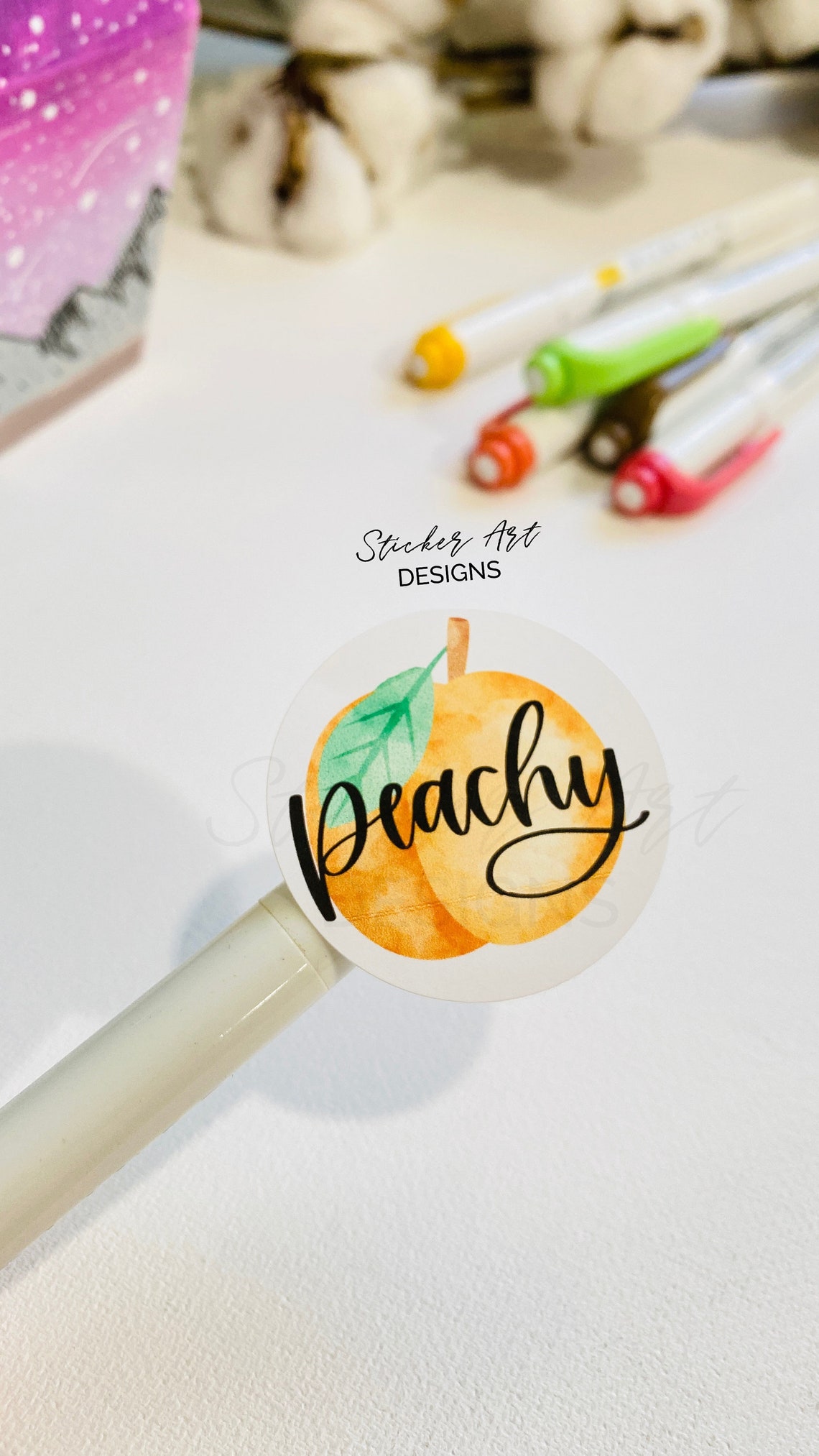 16 PEACHY Stickers, Georgia Peach Labels, Happy Mail Labels, Packaging ...