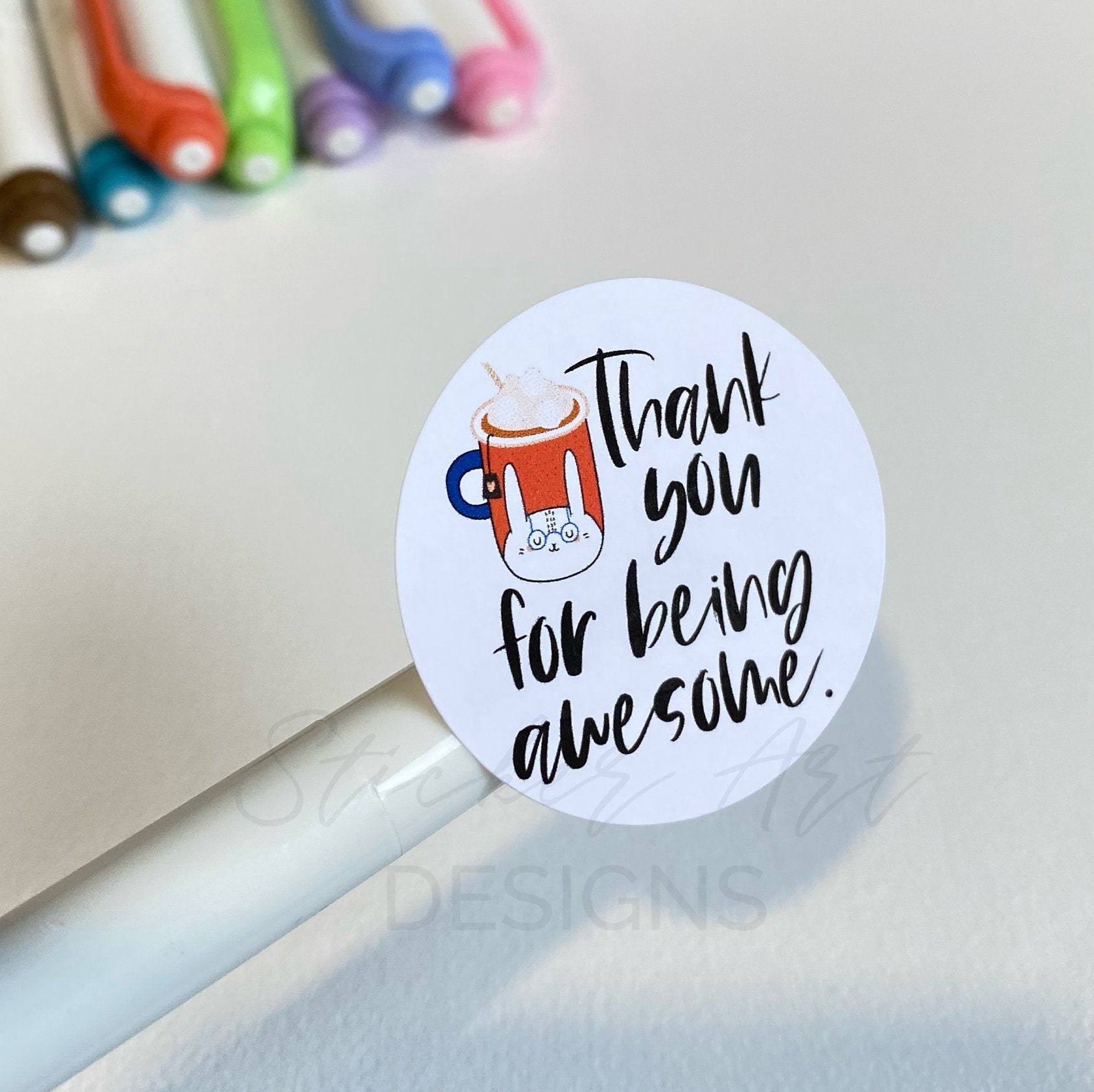 16 Thank You for Being Awesome Labels Happy Mail Stickers | Etsy