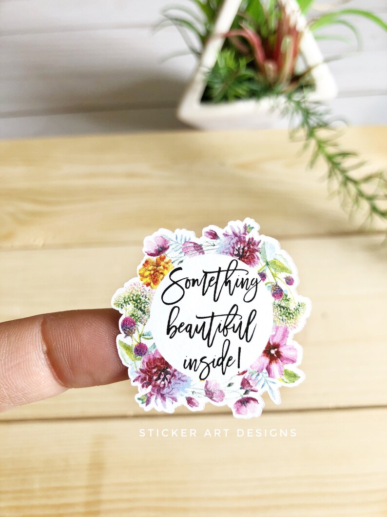 30 Something Beautiful Inside Stickers Flower Wreath | Etsy