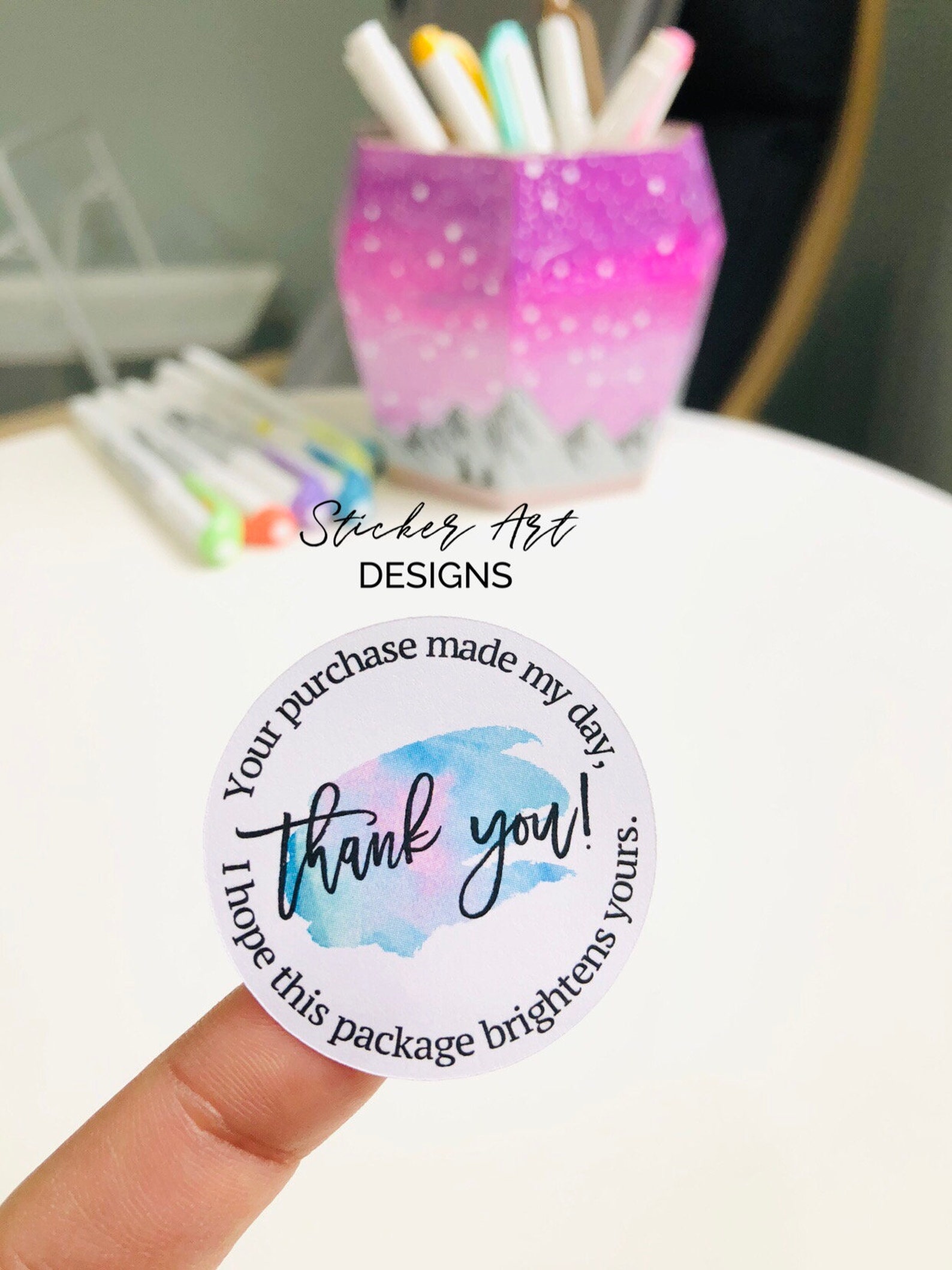 16 Thank You Stickers Happy Mail Labels Packaging Stickers | Etsy