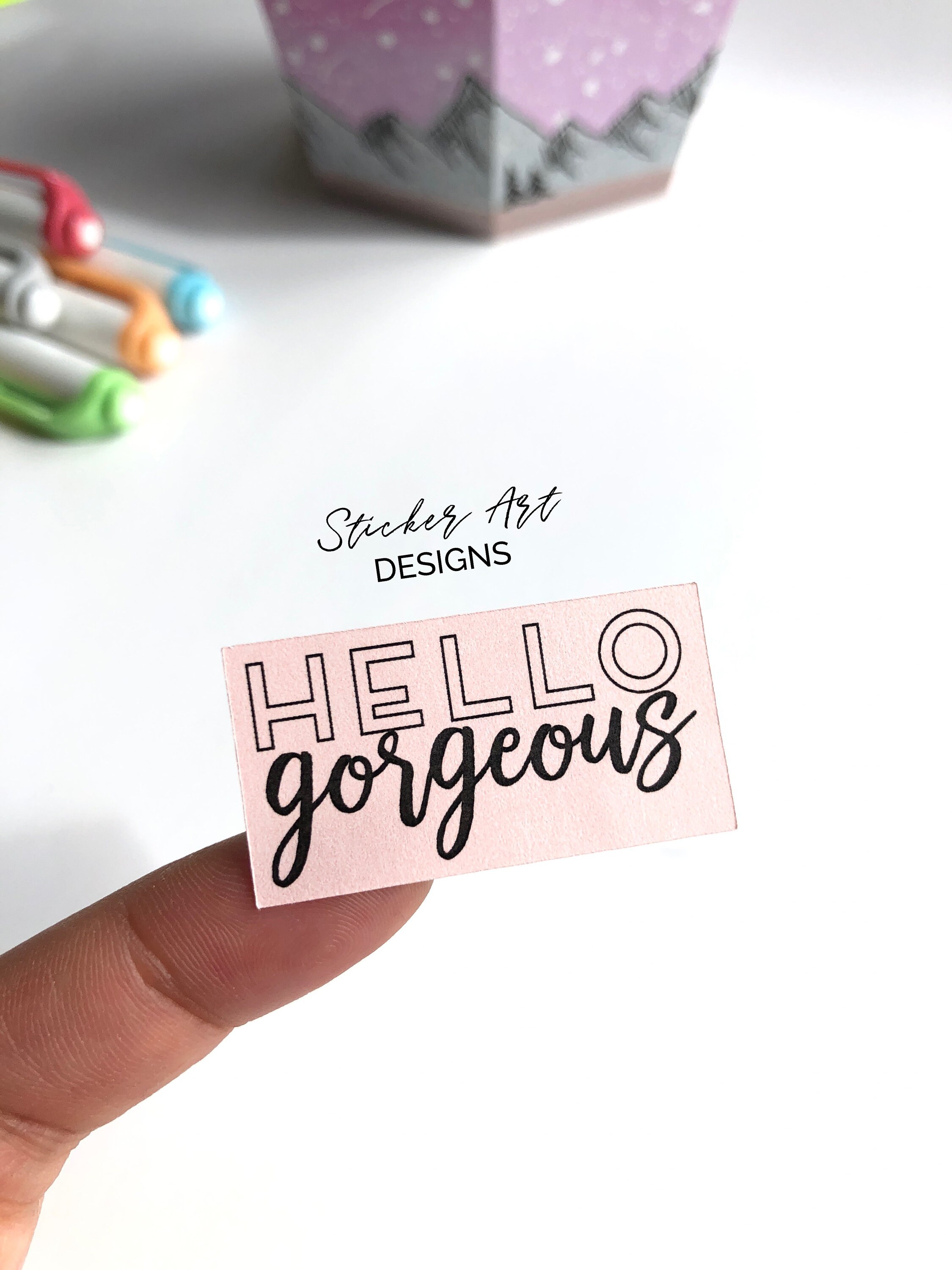 Hola pegatinas hermosas pegatinas de negocios pequeños | Etsy