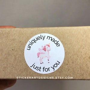 Just for You Stickers, Business Stickers, Unicorn Stickers, Uniquely ...