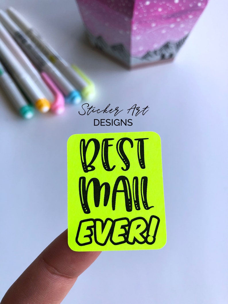 Best Mail Ever Stickers Happy Mail Stickers Small Business | Etsy