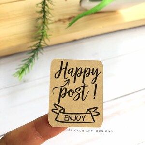 HAPPY POST Stickers, Happy Mail Stickers, Small Business Packaging ...