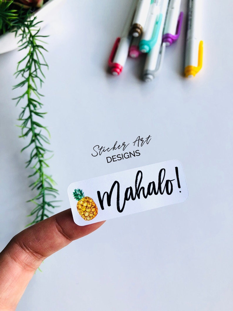 37 Pineapple MAHALO Stickers Happy Mail Stickers Pineapple | Etsy