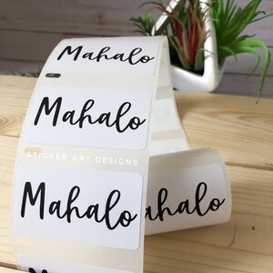 Mahalo Stickers, Thank You Stickers, Business Stickers, Custom Logo ...