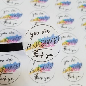 30 You Are Awesome Stickers, Packaging Stickers, Small Business ...