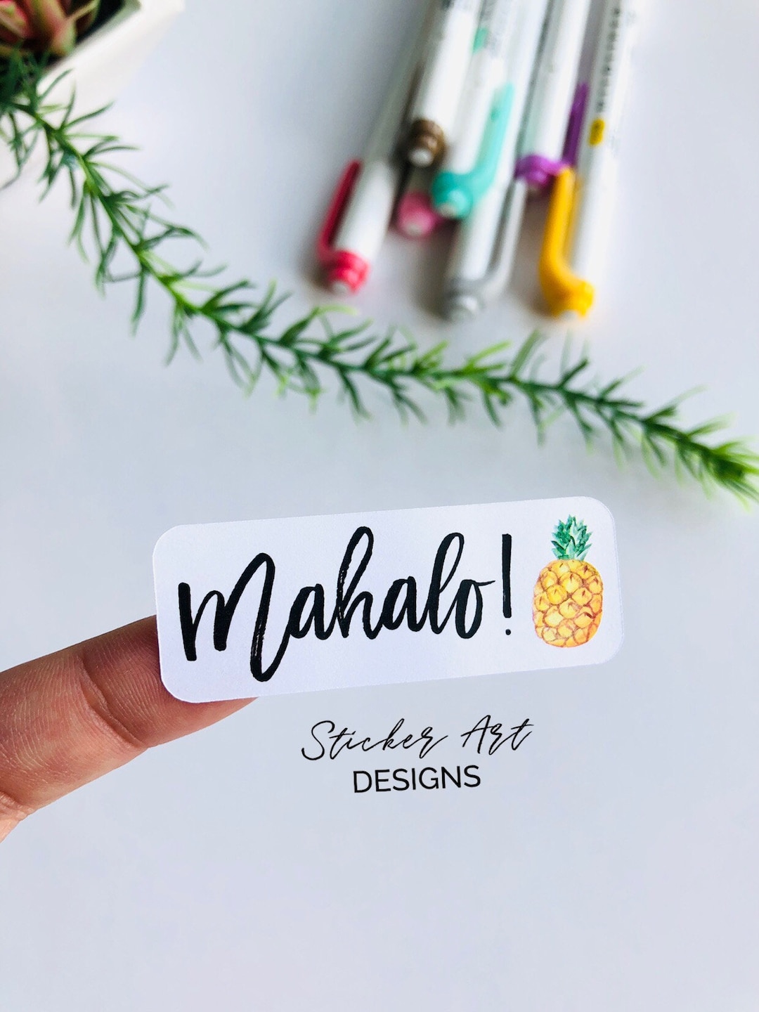 37 MAHALO! Stickers, Happy Mail Stickers, Pineapple Stickers, Packaging ...