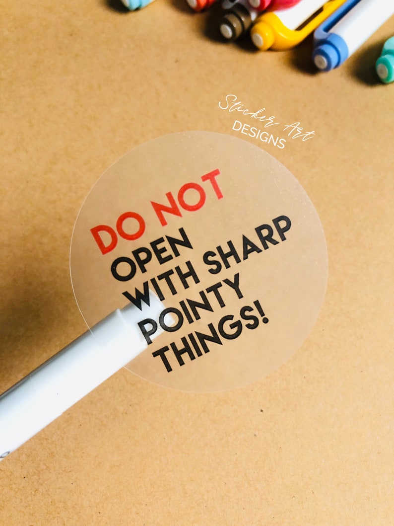 30 Do Not Open with Sharp Pointy Things Stickers Fragile | Etsy