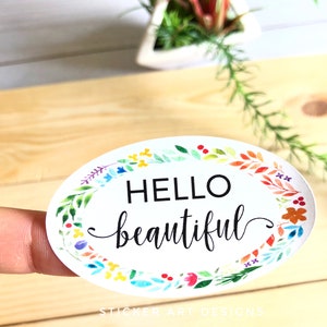 Hello Beautiful Stickers, Motivational Stickers, Inspirational Stickers ...