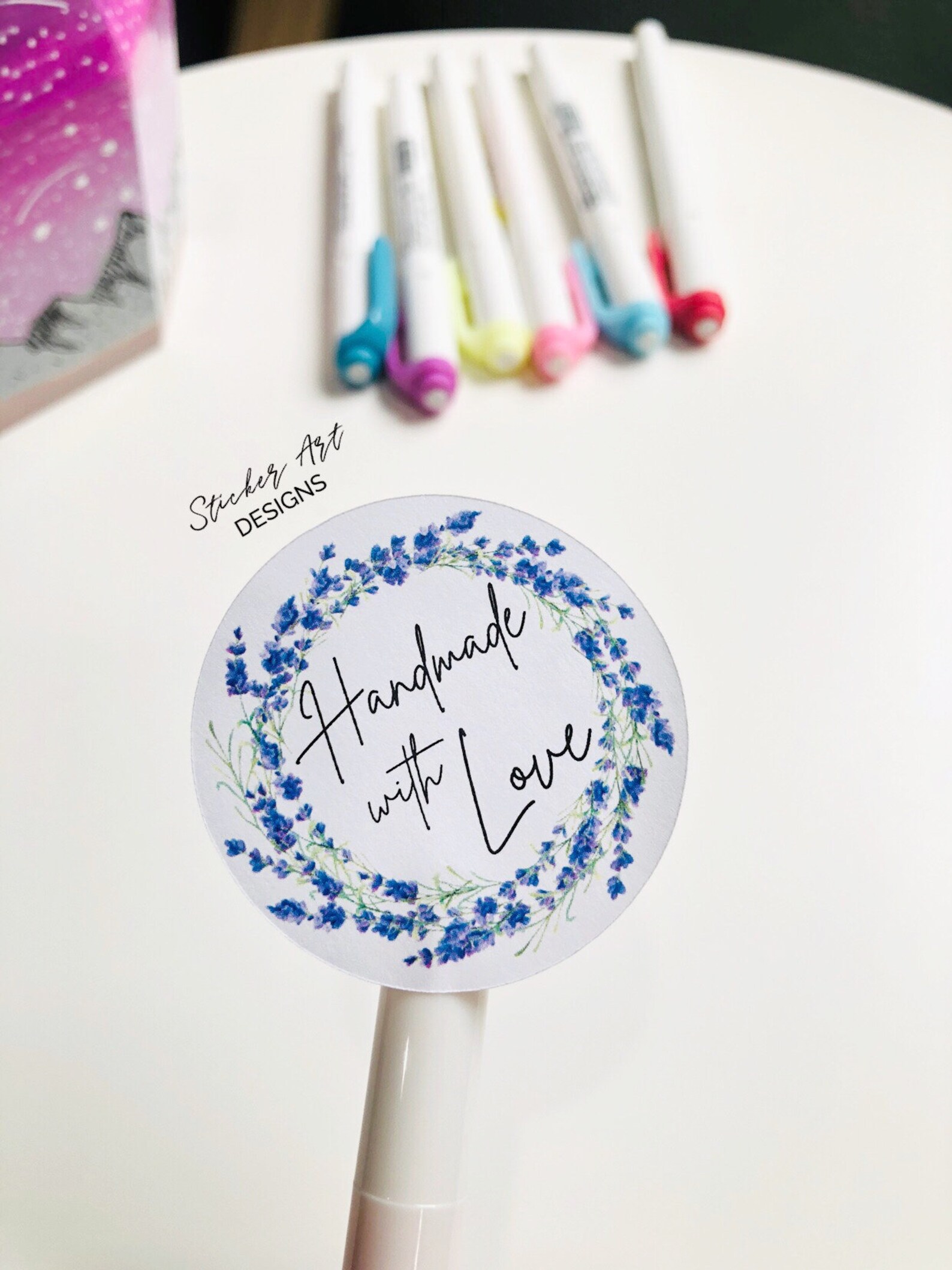 30 Handmade With Love Stickers Happy Mail Sticker Small - Etsy