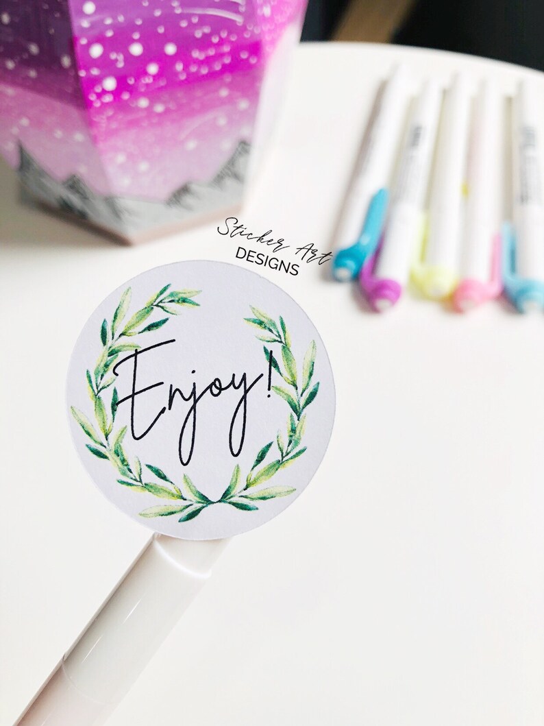30 Enjoy Stickers Wedding Stickers Business Stickers - Etsy