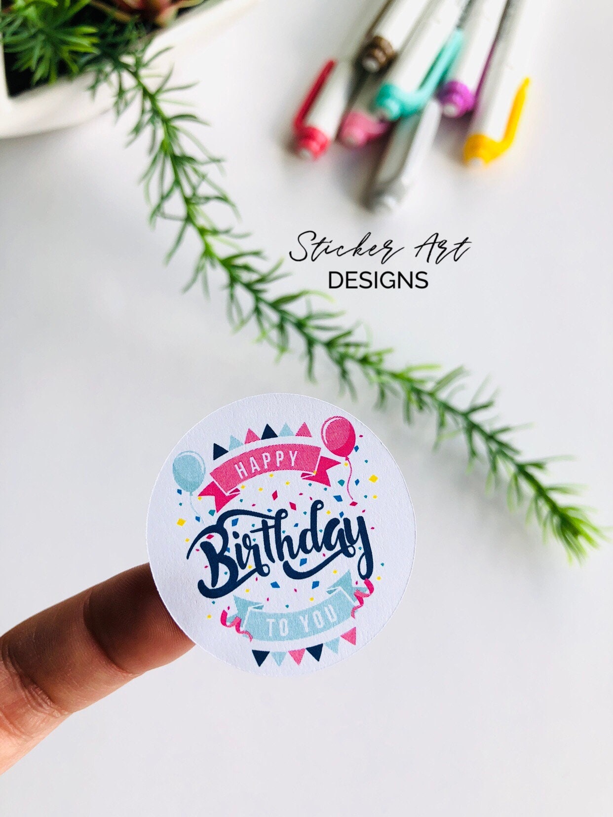 30 Happy Birthday Stickers Birthday Stickers Party Stickers | Etsy