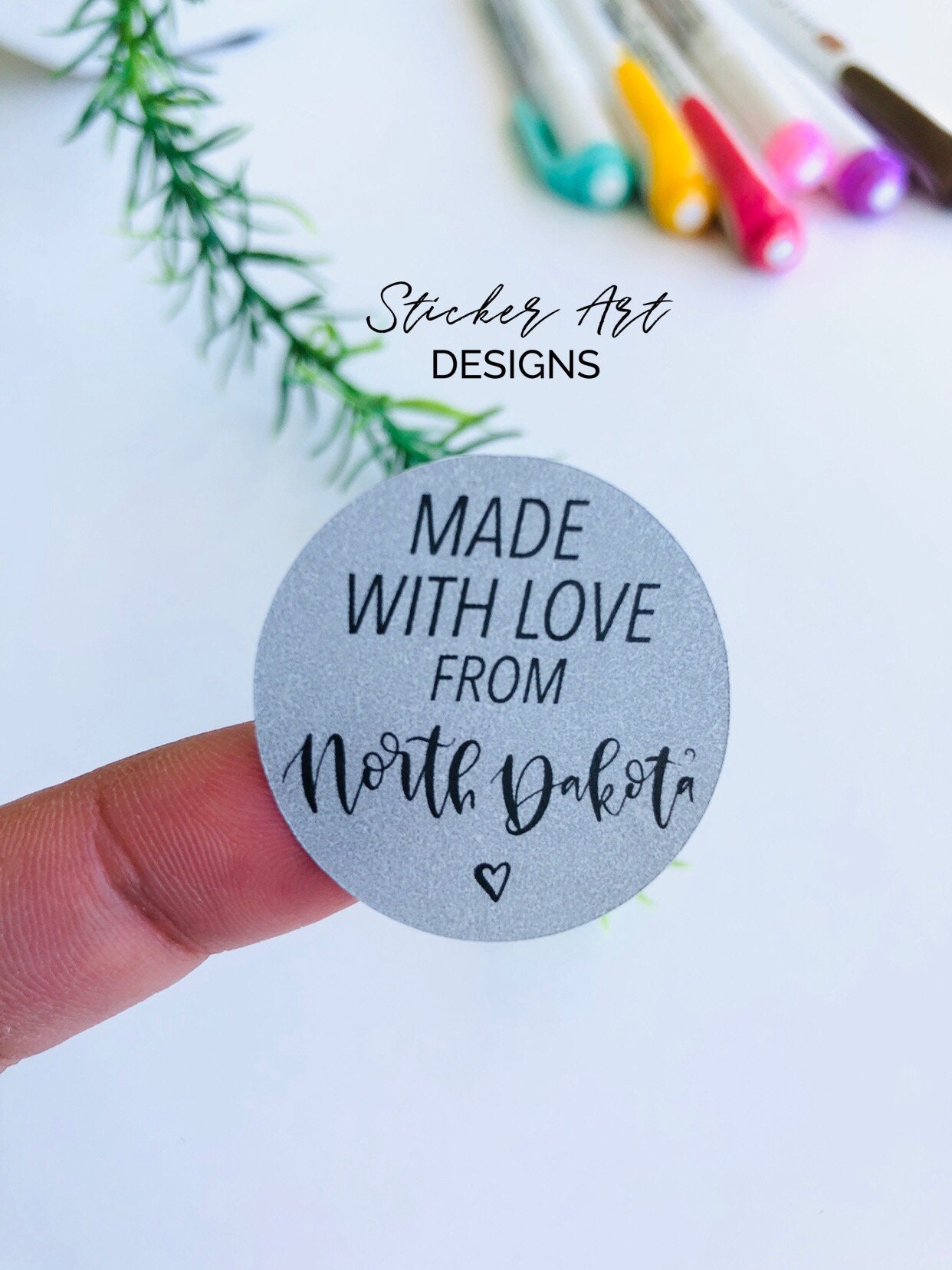30 MADE WITH LOVE Sticker Made in Iowa Made in California | Etsy