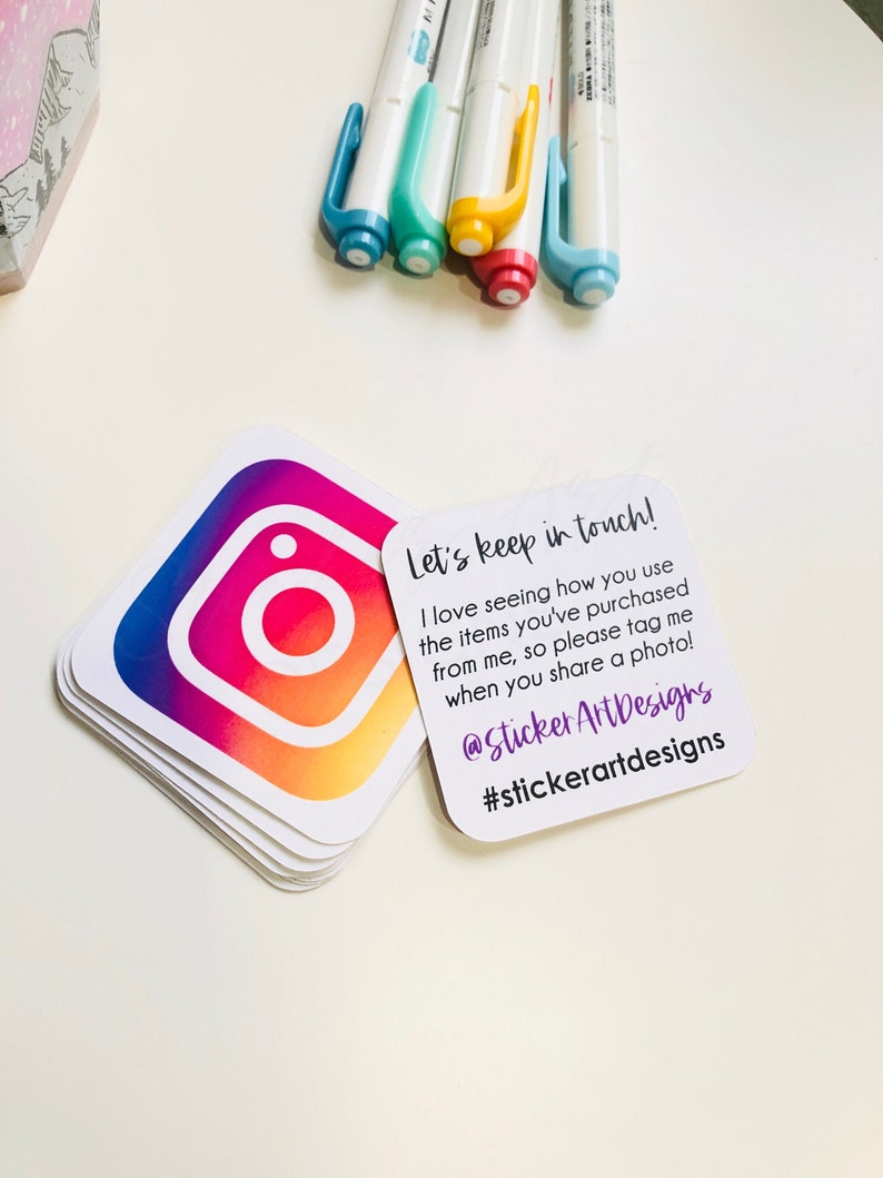 Custom Instagram Social Media Cards Facebook Cards Craft - Etsy