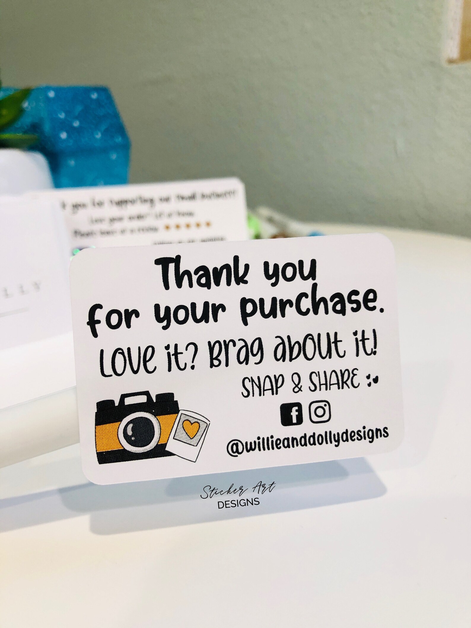 40 Thank You Stickers Snap & Share Business Stickers Leave a - Etsy