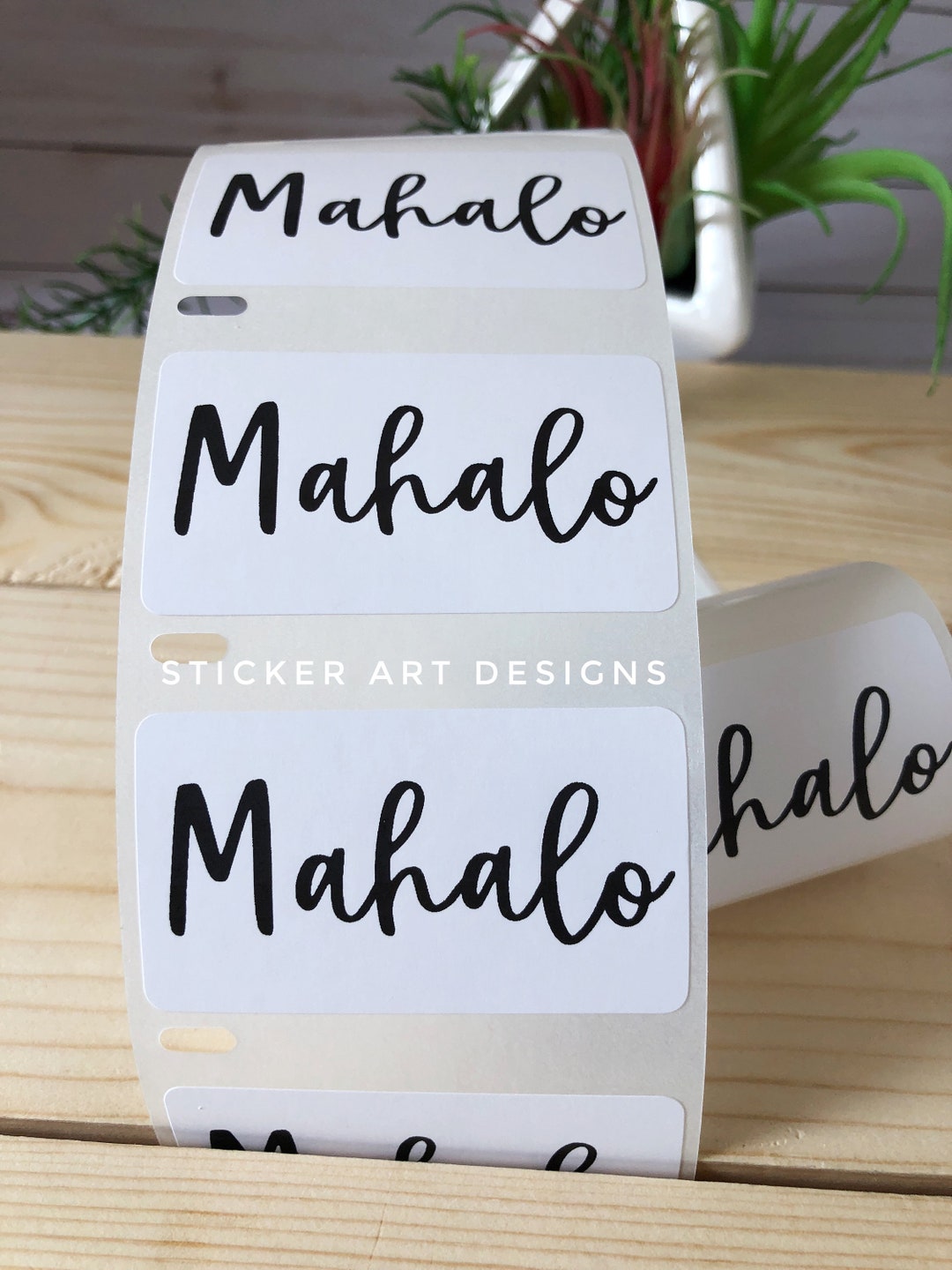 Mahalo Stickers, Thank You Stickers, Business Stickers, Custom Logo ...