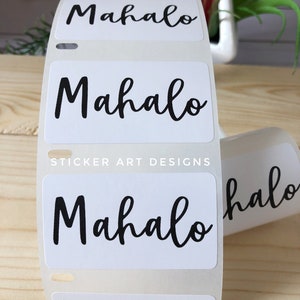 Mahalo Stickers, Thank You Stickers, Business Stickers, Custom Logo ...