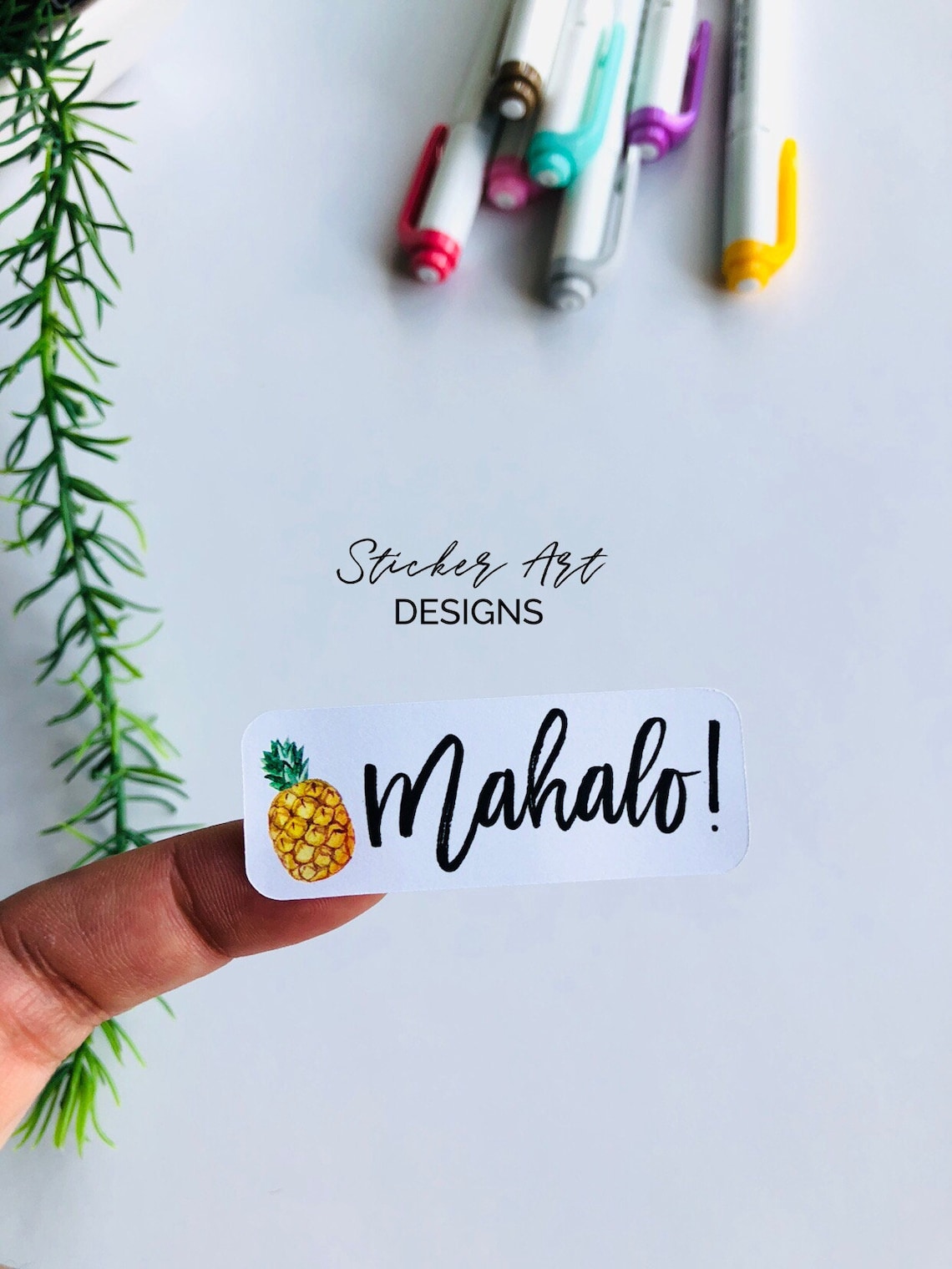 37 Pineapple MAHALO Stickers Happy Mail Stickers Pineapple | Etsy