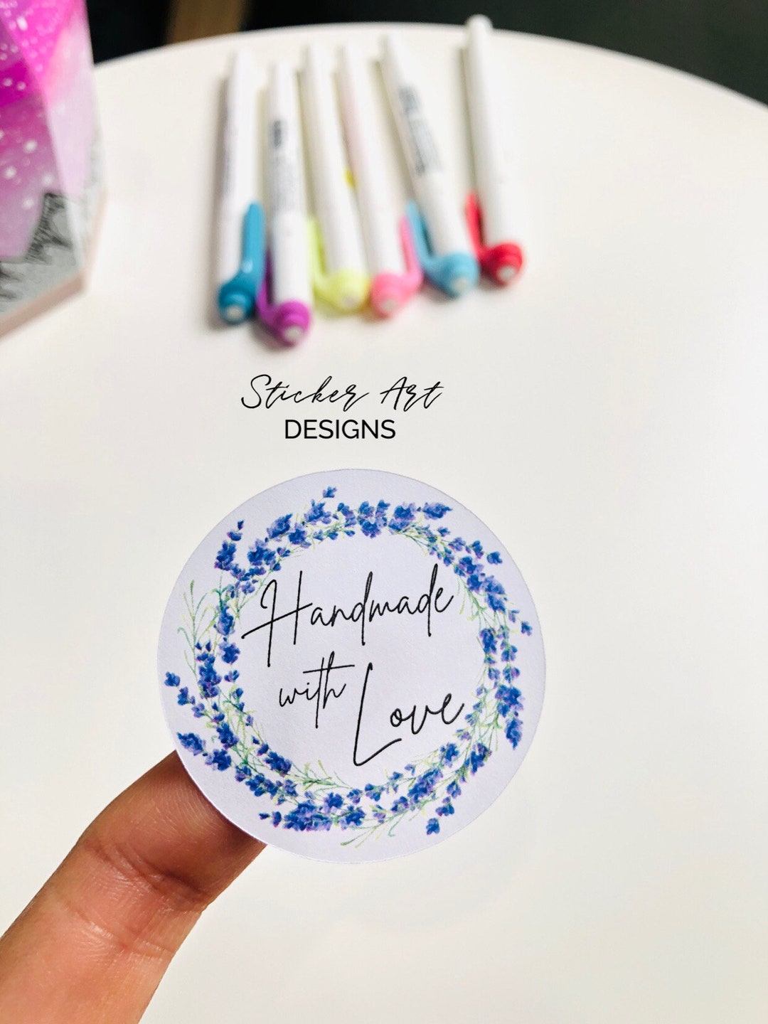 30 Handmade With Love Stickers, Happy Mail Sticker, Small Business ...