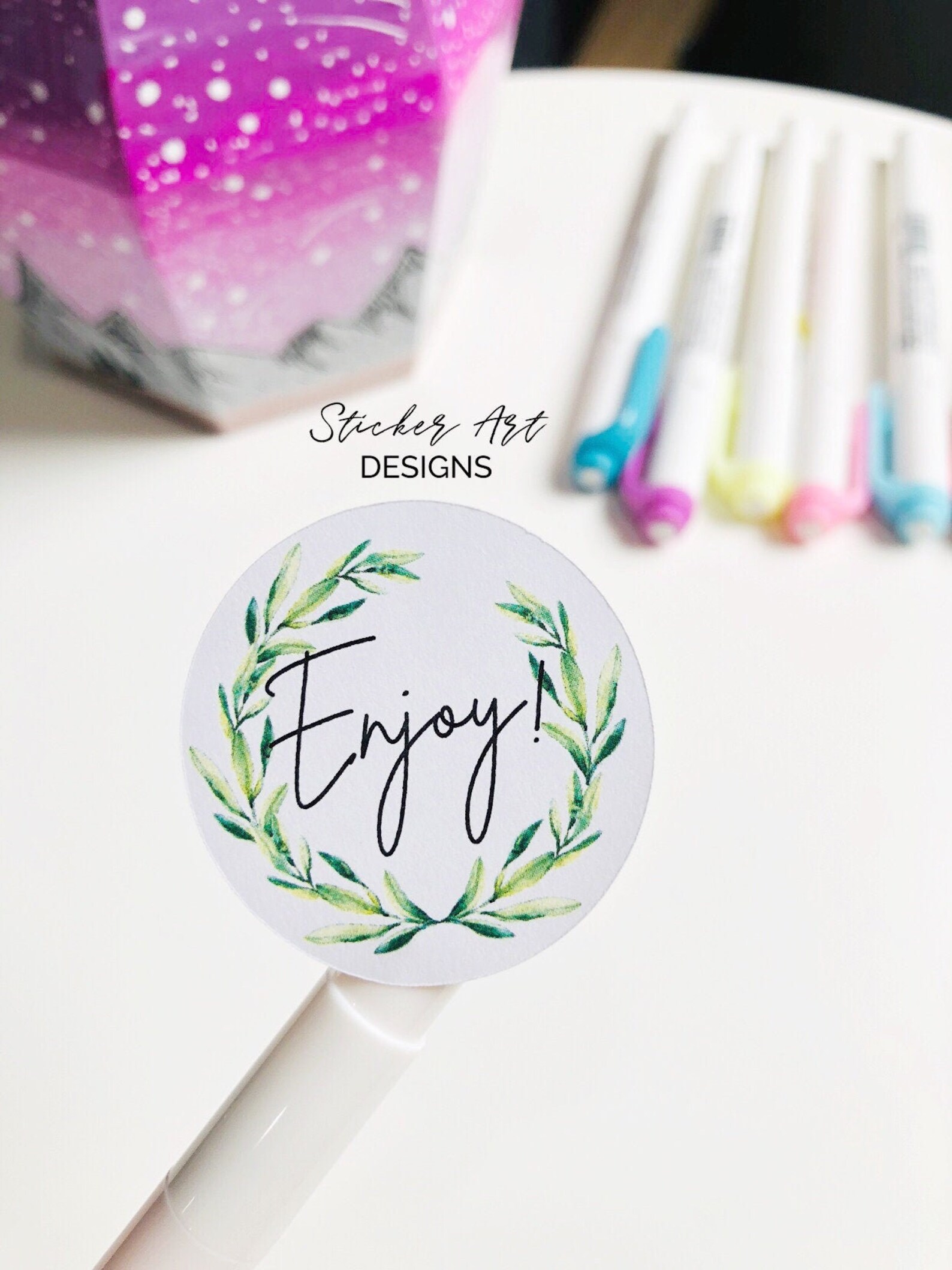 30 Enjoy Stickers Wedding Stickers Business Stickers - Etsy