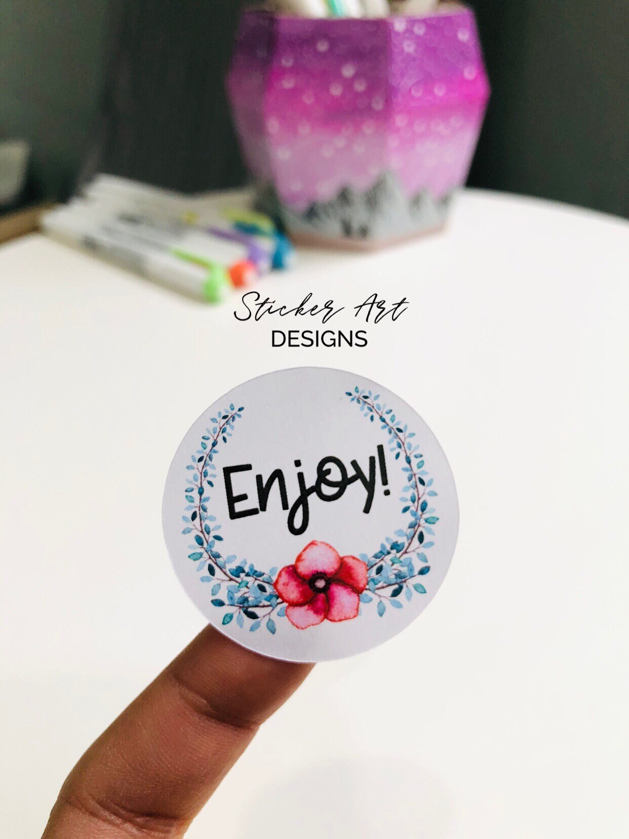 16 Enjoy Stickers Happy Mail Stickers Small Business - Etsy.de